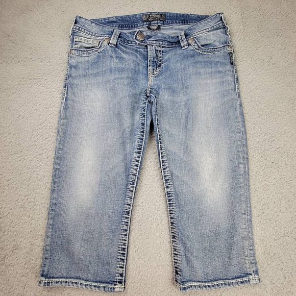 Silver Jeans | Jeans | Silver Jeans Womens 3 Blue Tuesday Crop Capri ...